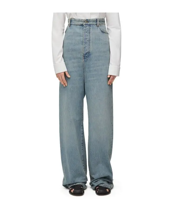 Loewe High Waisted Wide Leg Jeans - Blue
