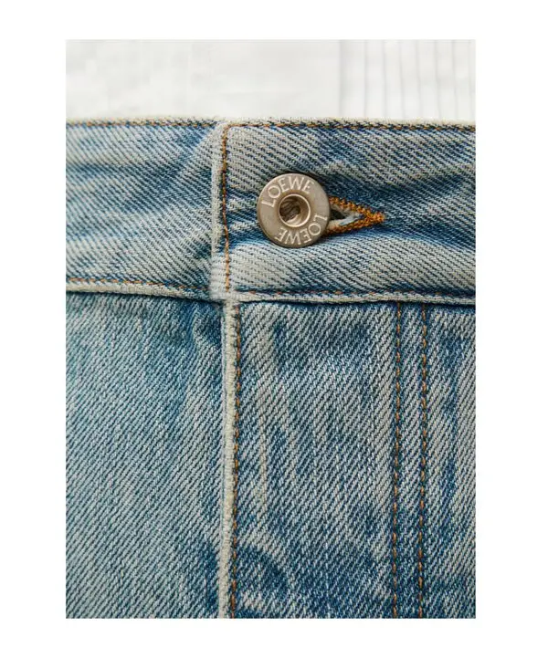 Loewe High Waisted Wide Leg Jeans - Blue