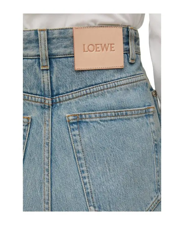 Loewe High Waisted Wide Leg Jeans - Blue