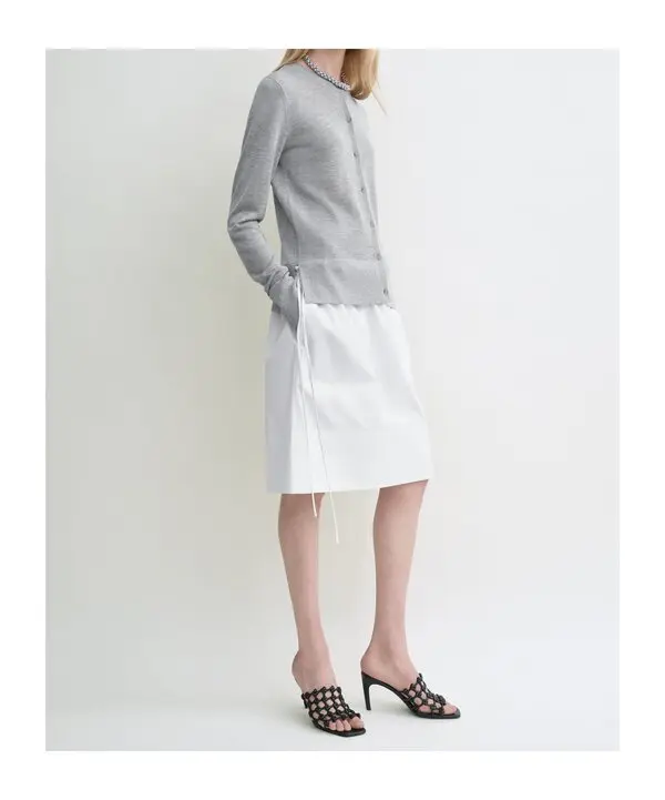 TOTEME Long-sleeved Knitted Cardigan With Embroidered Lettering