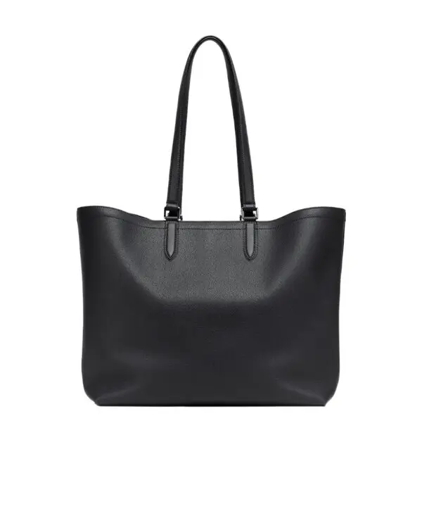 Fendi Roma Logo Embossed Shopper Bag - Black