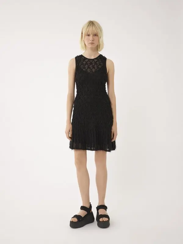 Chloé Lace Detailed Flared Mini Dress