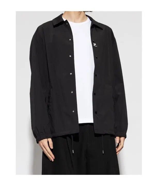 COURREGES Long Sleeve Shirt Jacket - Black