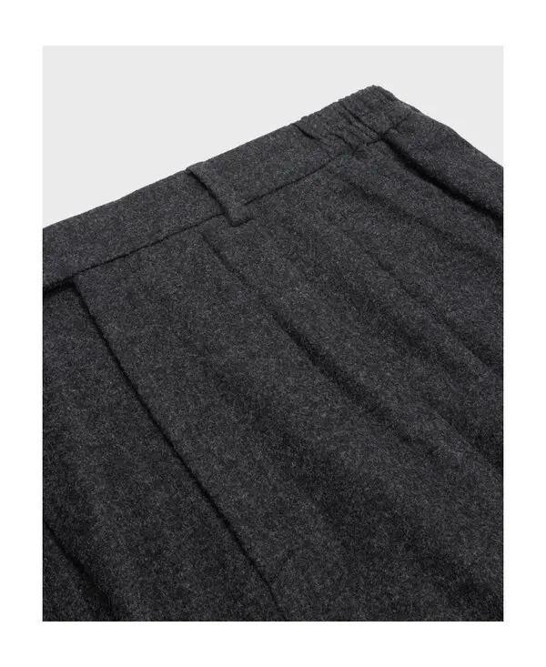 Celine Triple-pleated Flannel Shorts