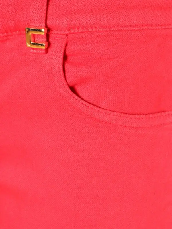 Elisabetta Franchi Logo Detailed Dyed Jeans