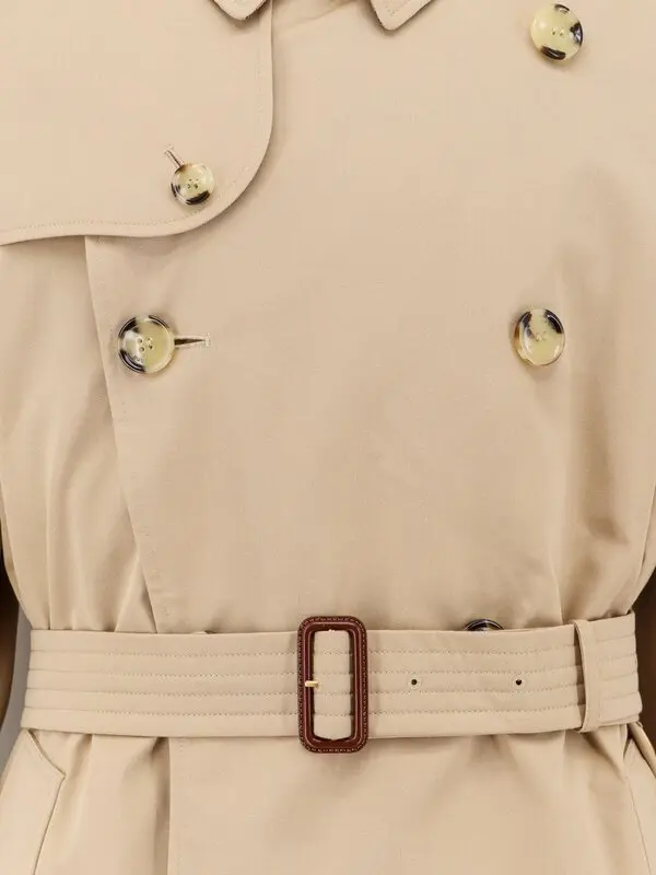 Burberry Double Breasted Belted Trench Coat