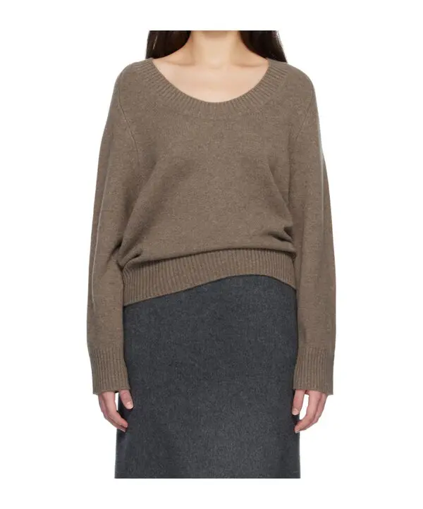 Loulou De Saison Baji" Scoop Neck Ribbed Jumper