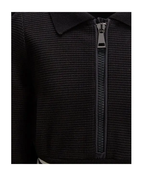 Moncler Ribbed Pleated Dress With Zip Front