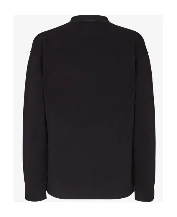 Fendi Long Sleeved V-neck Cardigan - Black