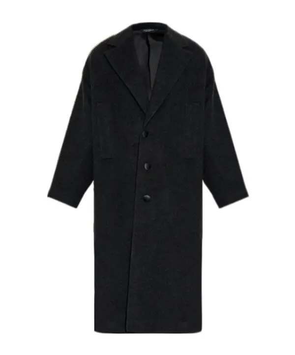 Dolce & Gabbana Single-breasted Oversized Coat - Black