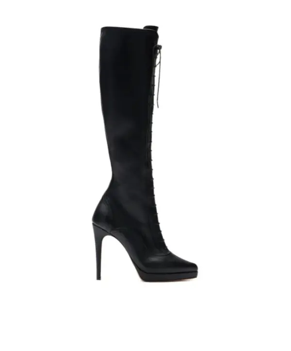 Casadei 100mm Michelle Lace-up High Heel Boots