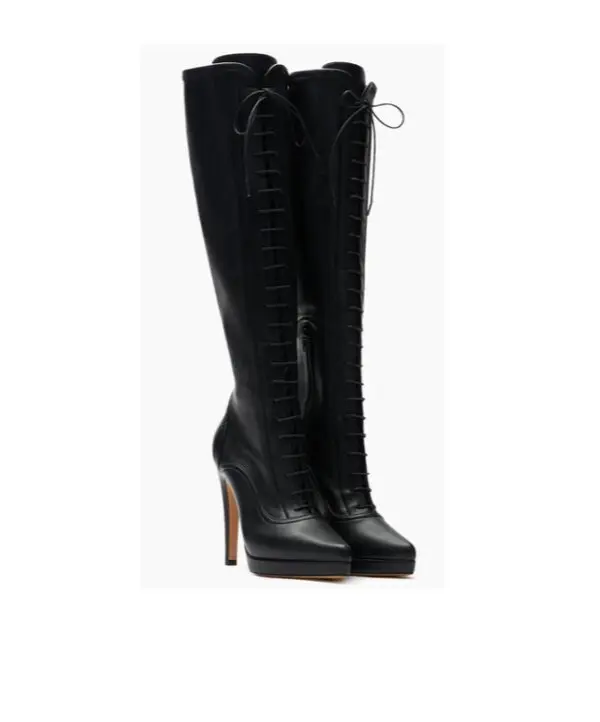 Casadei 100mm Michelle Lace-up High Heel Boots