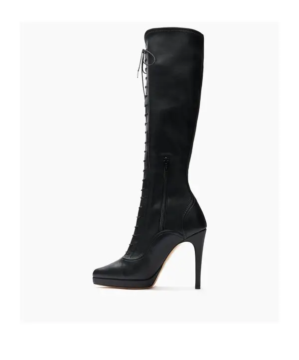 Casadei 100mm Michelle Lace-up High Heel Boots