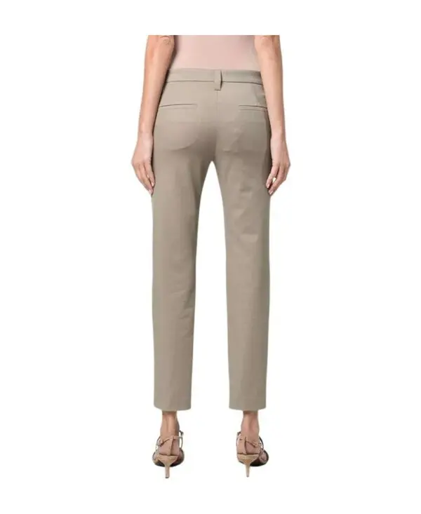 Brunello Cucinelli Cropped Stretch Trousers - Nude