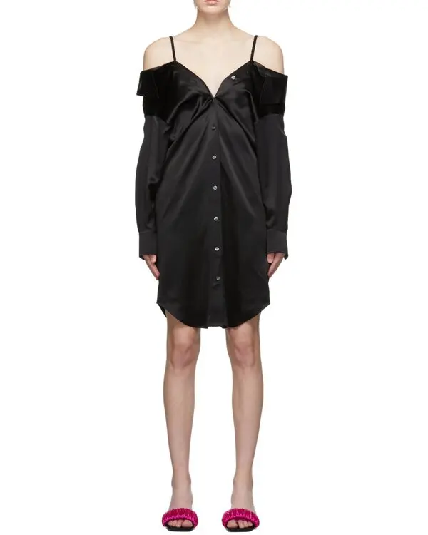 Alexander Wang Off-the-shoulder Shirt Dress
