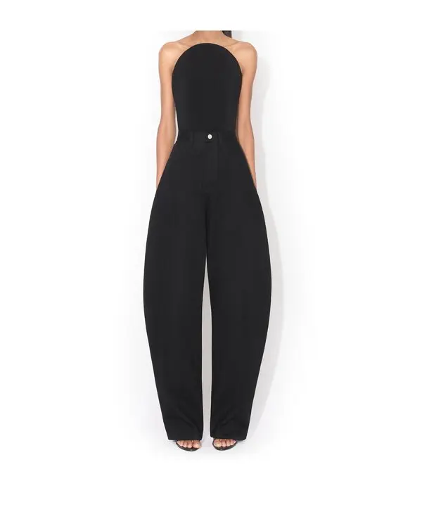 Alaïa Curved Soft Jersey Bodysuit