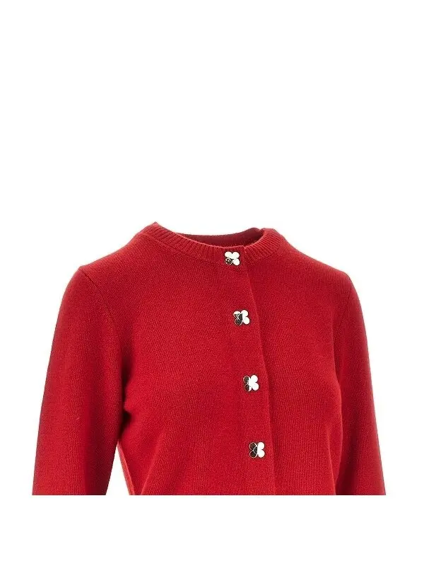 Tory Burch Cashmere Button Cardigan - Red