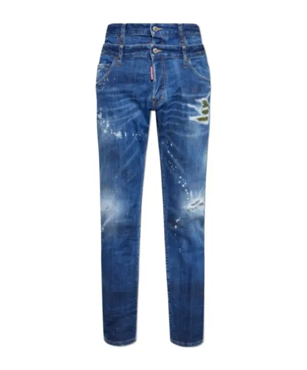Dsquared2 Cool Guy Double Waist Distressed Jeans - Blue