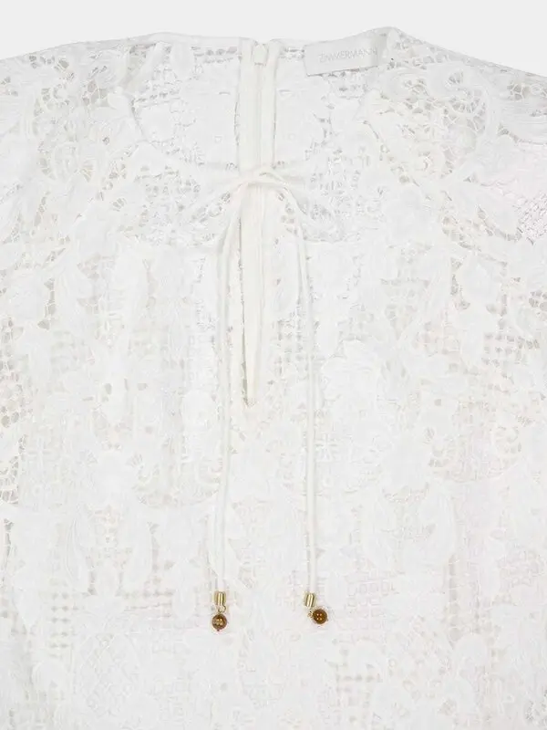 Zimmermann Lace Drawstring Waist Dress