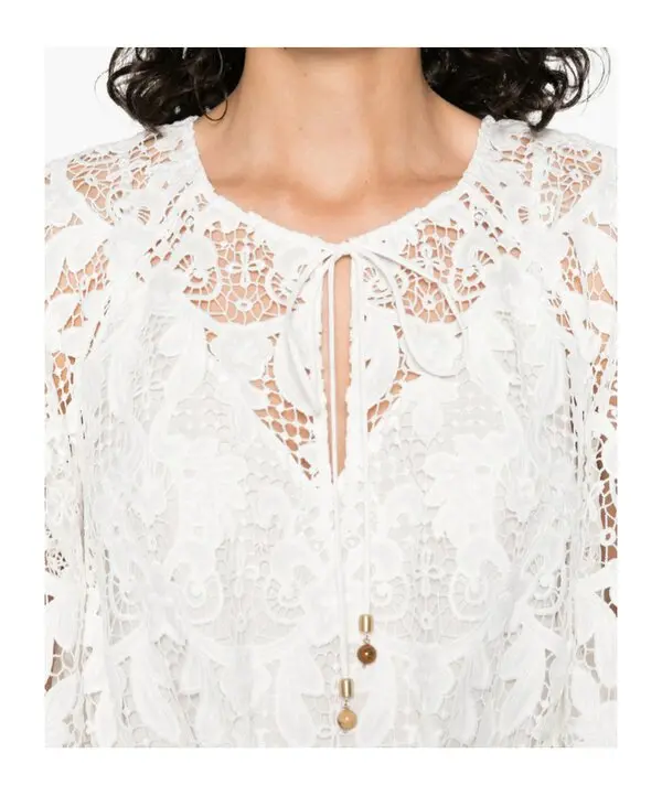 Zimmermann Lace Drawstring Waist Dress