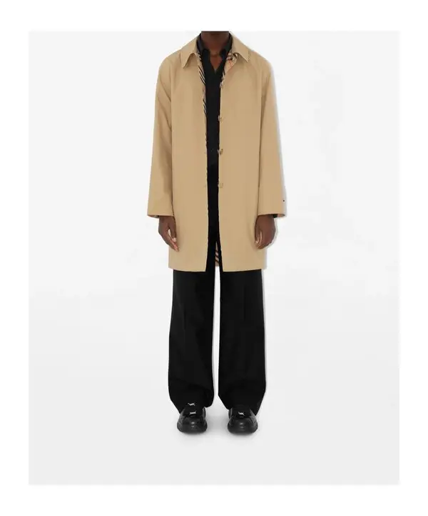 Burberry Check-pattern Buttoned Reversible Trench Coat