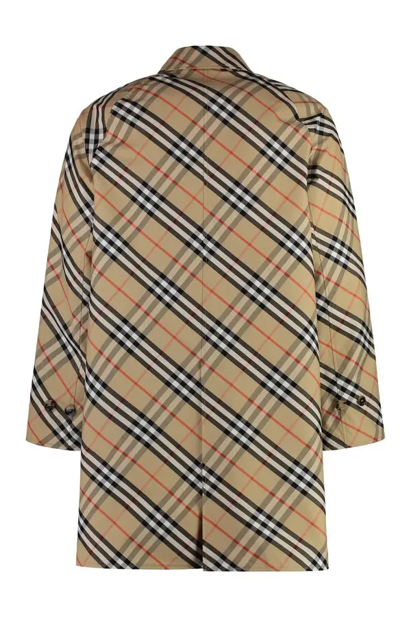 Burberry Check-pattern Buttoned Reversible Trench Coat