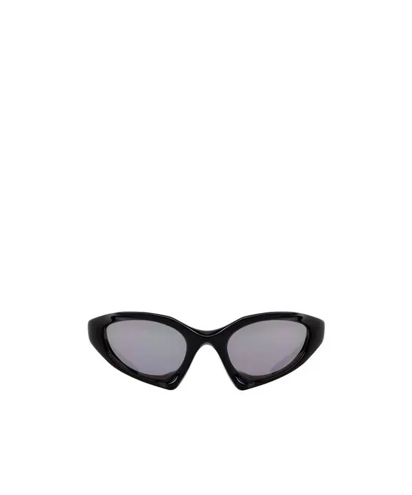 Balenciaga Runner Cat-eye Frame Sunglasses With Engraved Logo - Black