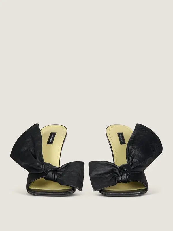 Givenchy Boudoir Bow Heeled Mules - Black