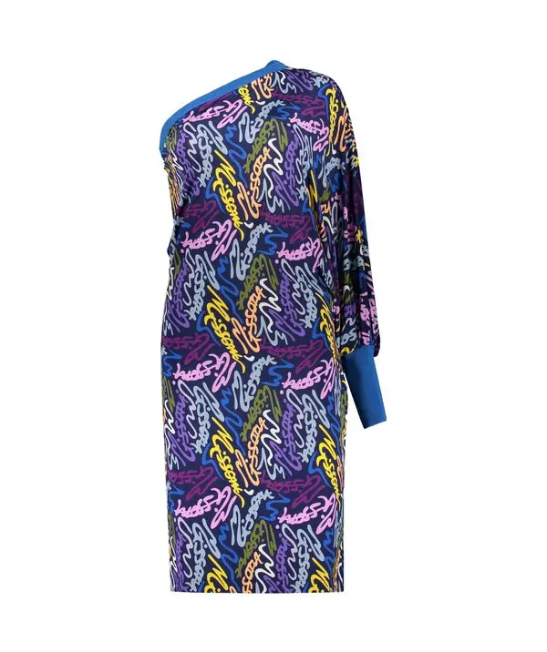 Missoni Logo One-shoulder Knitted Dress