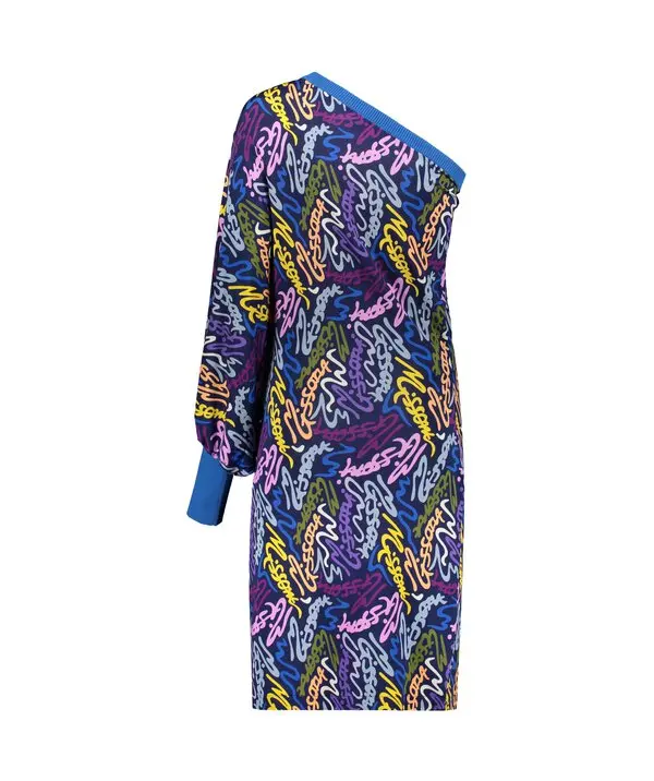 Missoni Logo One-shoulder Knitted Dress