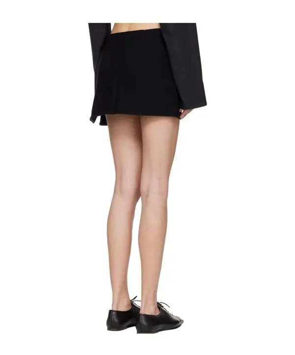 RIER Walker Side-slit Wool Mini Skirt