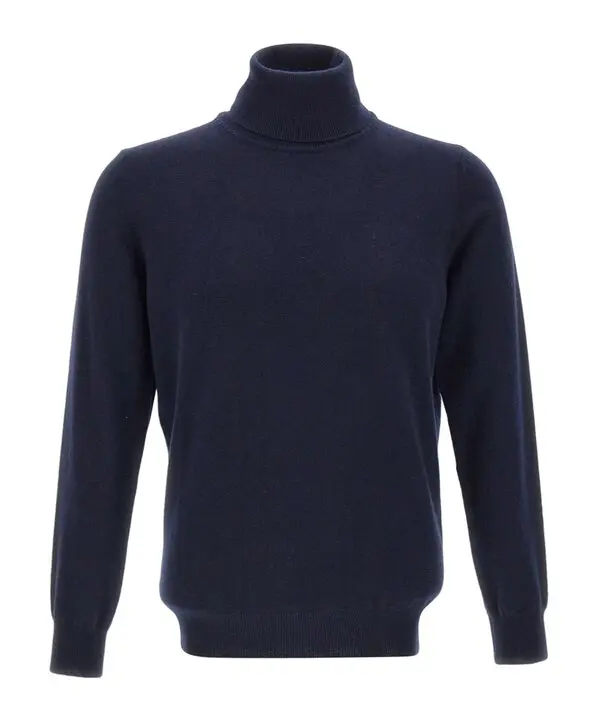 KANGRA Ribbed Turtleneck Sweater - Black