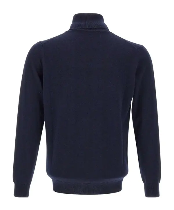 KANGRA Ribbed Turtleneck Sweater - Black