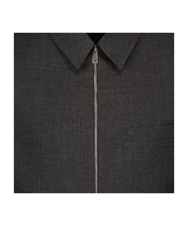 Givenchy Wool Zip-up Shirt Jacket - Black
