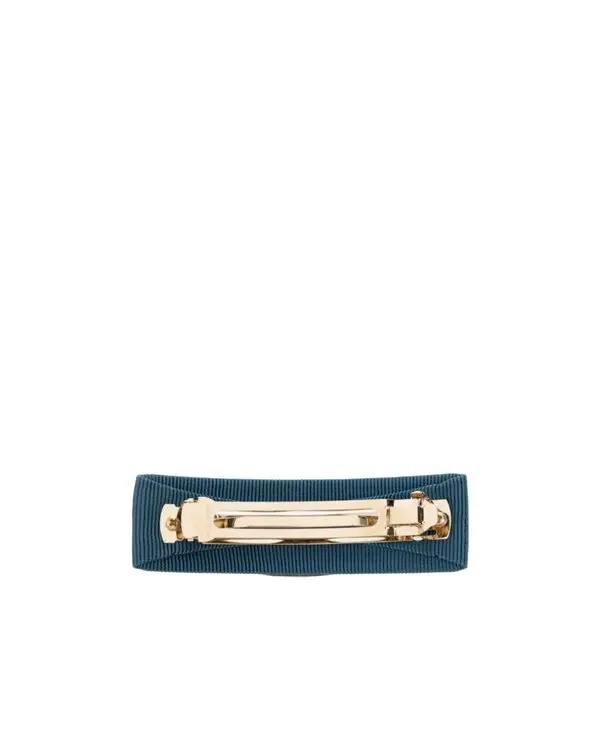 FERRAGAMO Gancini Bow Barrette - Blue
