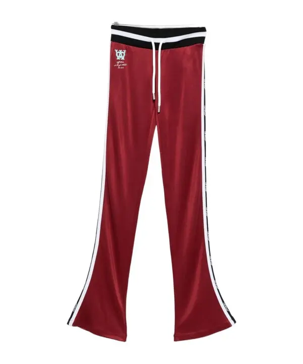 Off-White Stripe Detailed Drawstring Pants - Red