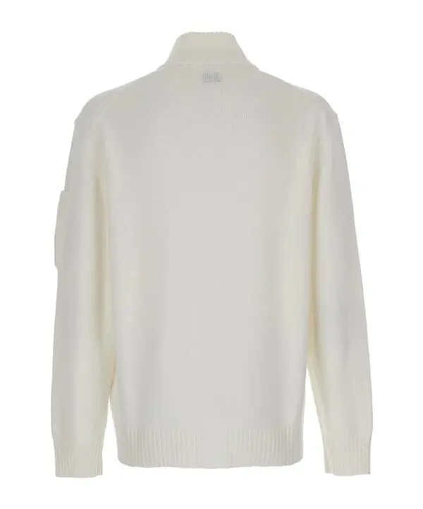 C.P. COMPANY High Neck Cardigan With Sleeve Lens