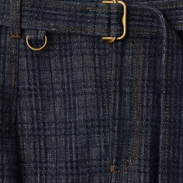 Burberry Straight-leg Checked Belted Trousers