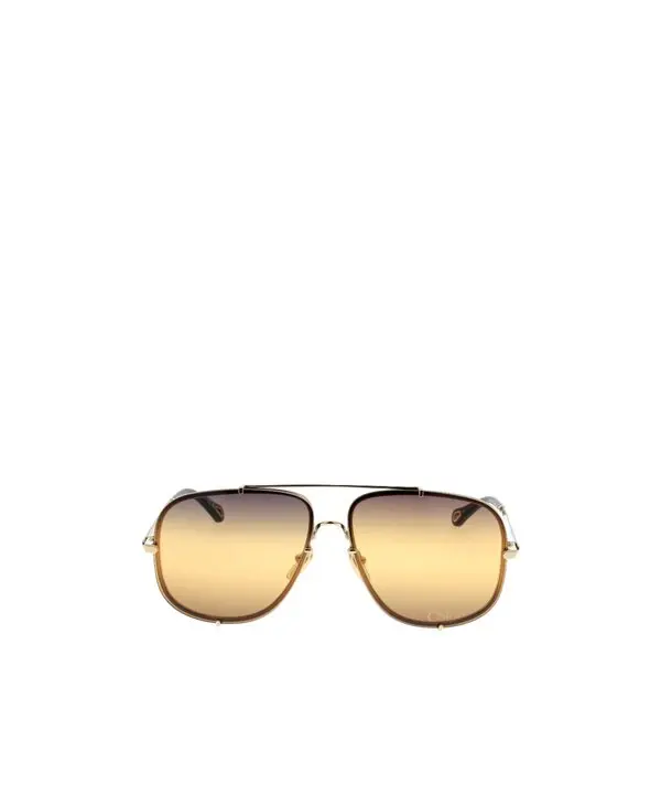 Chloé Aviator Frame Sunglasses - Nude