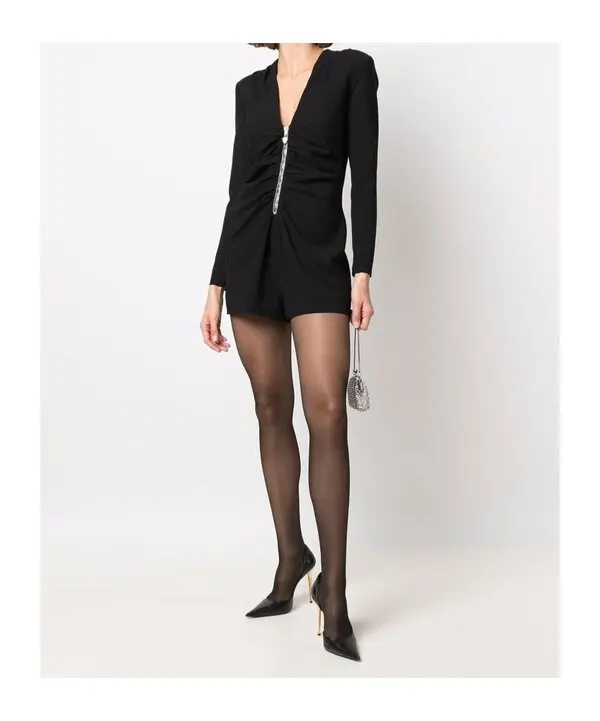 Saint Laurent Embellished Ruched Dress