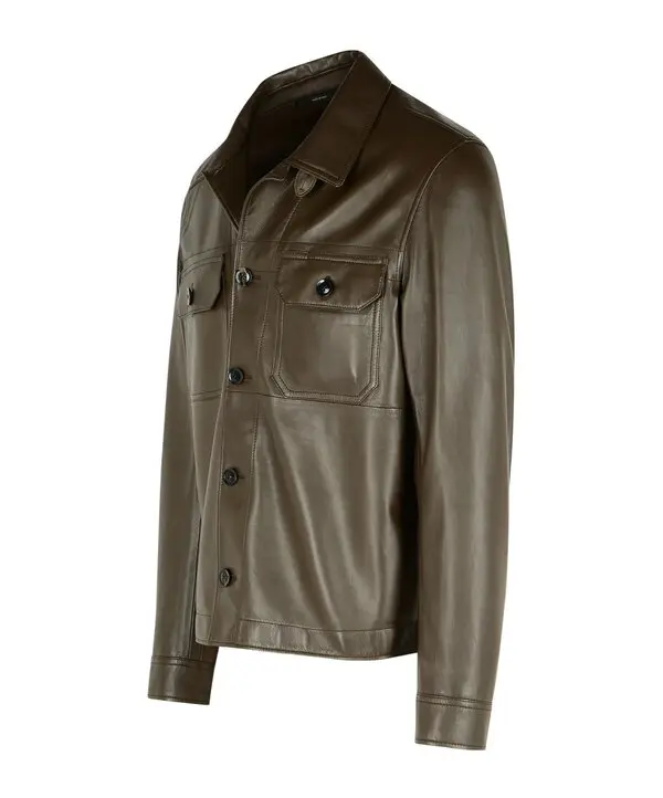 TOM FORD Long-sleeved Leather Jacket