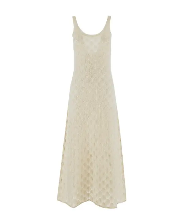 Chloé Shell Stitch Recycled Cashmere Knitted Dress