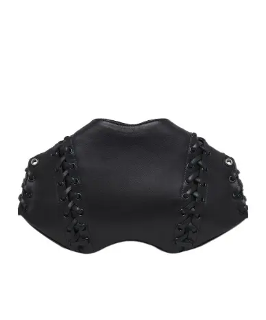 Alexander McQueen Manta Lace-up Clutch Bag - Black