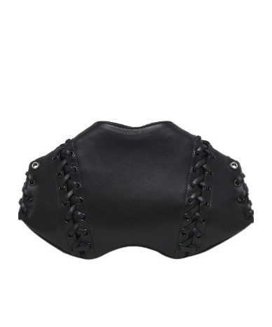 Alexander McQueen Manta Lace-up Clutch Bag - Black