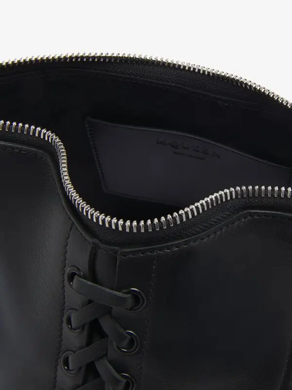 Alexander McQueen Manta Lace-up Clutch Bag - Black