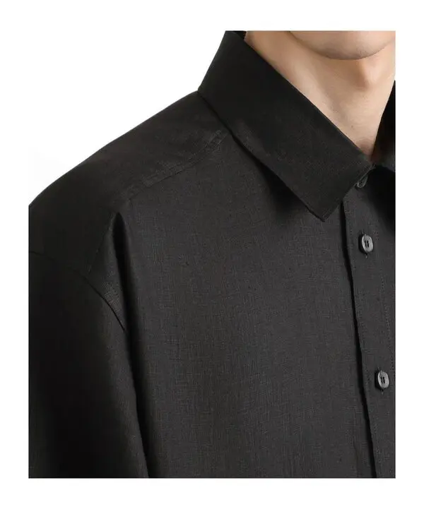 Dolce & Gabbana Logo-embroidered Shirt - Black