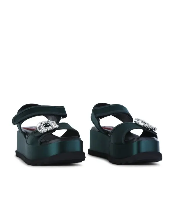 ROGER VIVIER Embellished Platform Wedge Sandals