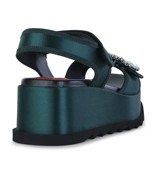 ROGER VIVIER Embellished Platform Wedge Sandals