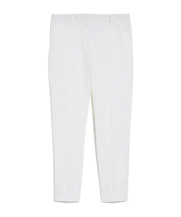 Max Mara High-waisted Straight-leg Trousers - White