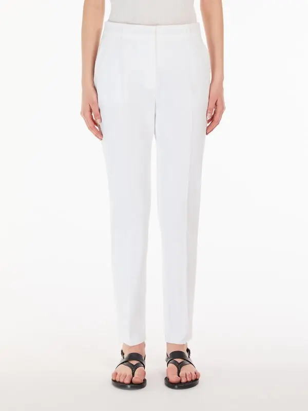 Max Mara High-waisted Straight-leg Trousers - White